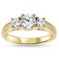 Three Stone Ring Petite Engagement Ring - Trio