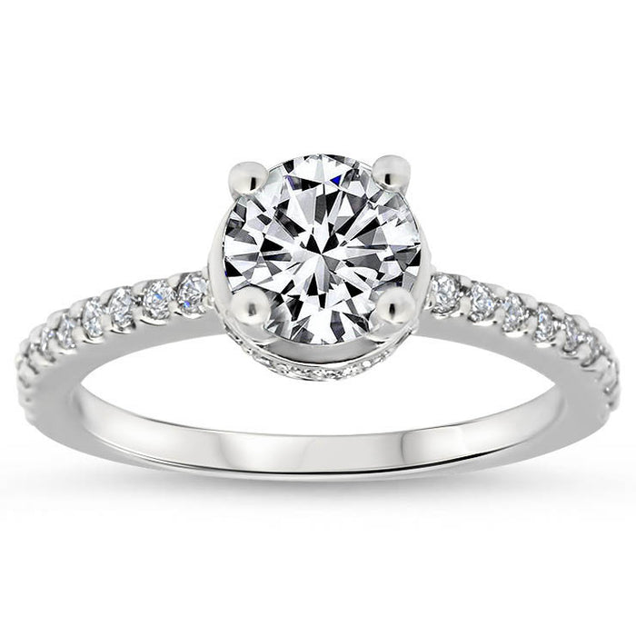 Diamond Belted Engagement Ring - Nora
