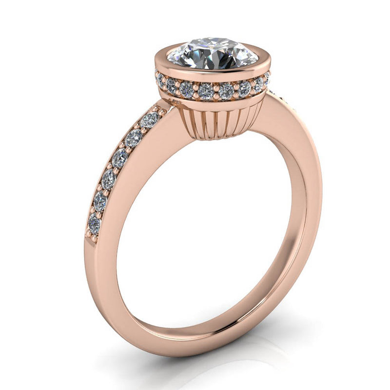 Vintage Bezel Set Engagement Ring Harper