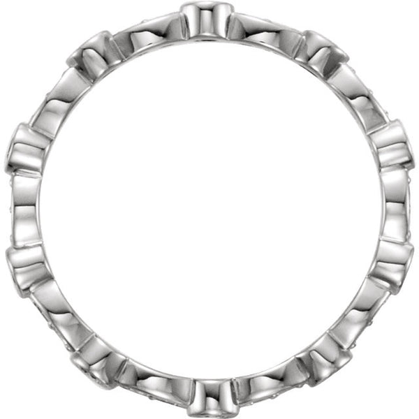 Fancy Shape 14 Karat Diamond Eternity Band .50 Carats